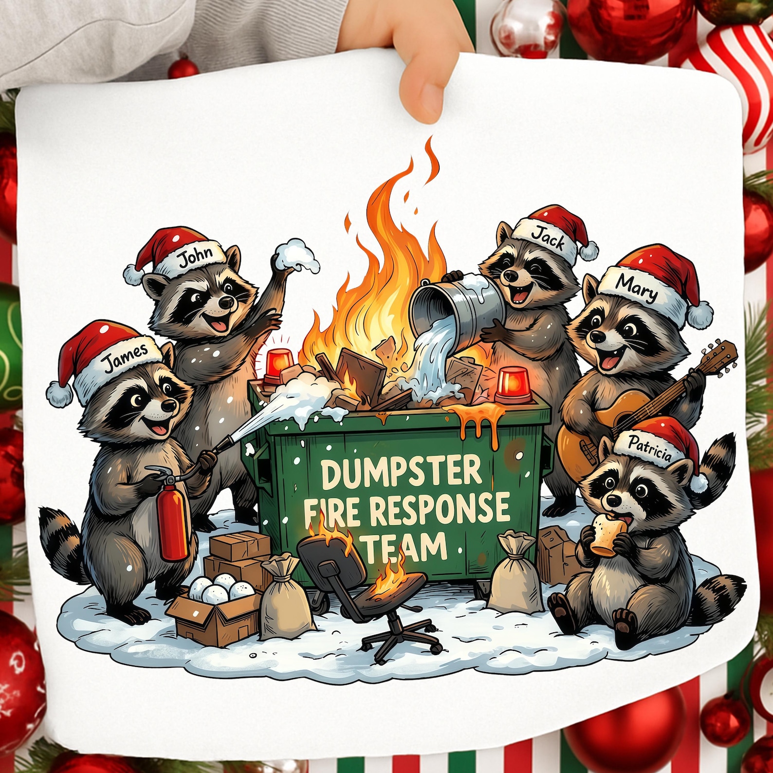 Dumpster Fire Response Team Png, Funny Raccoon Png, Emergency Responder ...