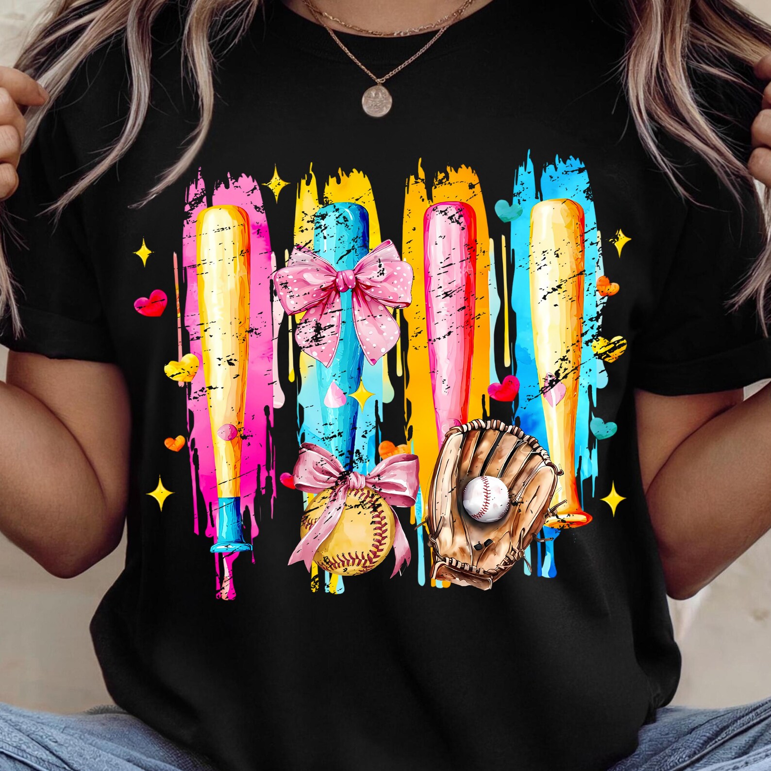Brushstroke Softball Drip Png, Feminine Baseball Png, Coquette Softball ...