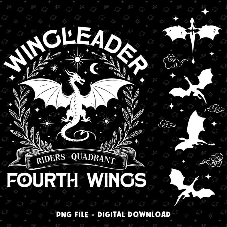 Fourth Wing PNG, Riders Quadrant Basgiath War College Digital Download ...