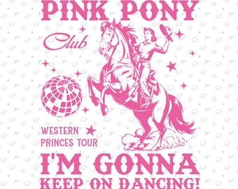 Pink Pony Club PNG, Cowgirl Horse Design, Western Sublimation Art ...