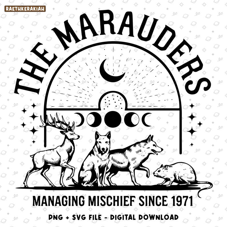 The Marauders PNG, Wizard Movie Svg, Booktok Merch Shirt Design ...