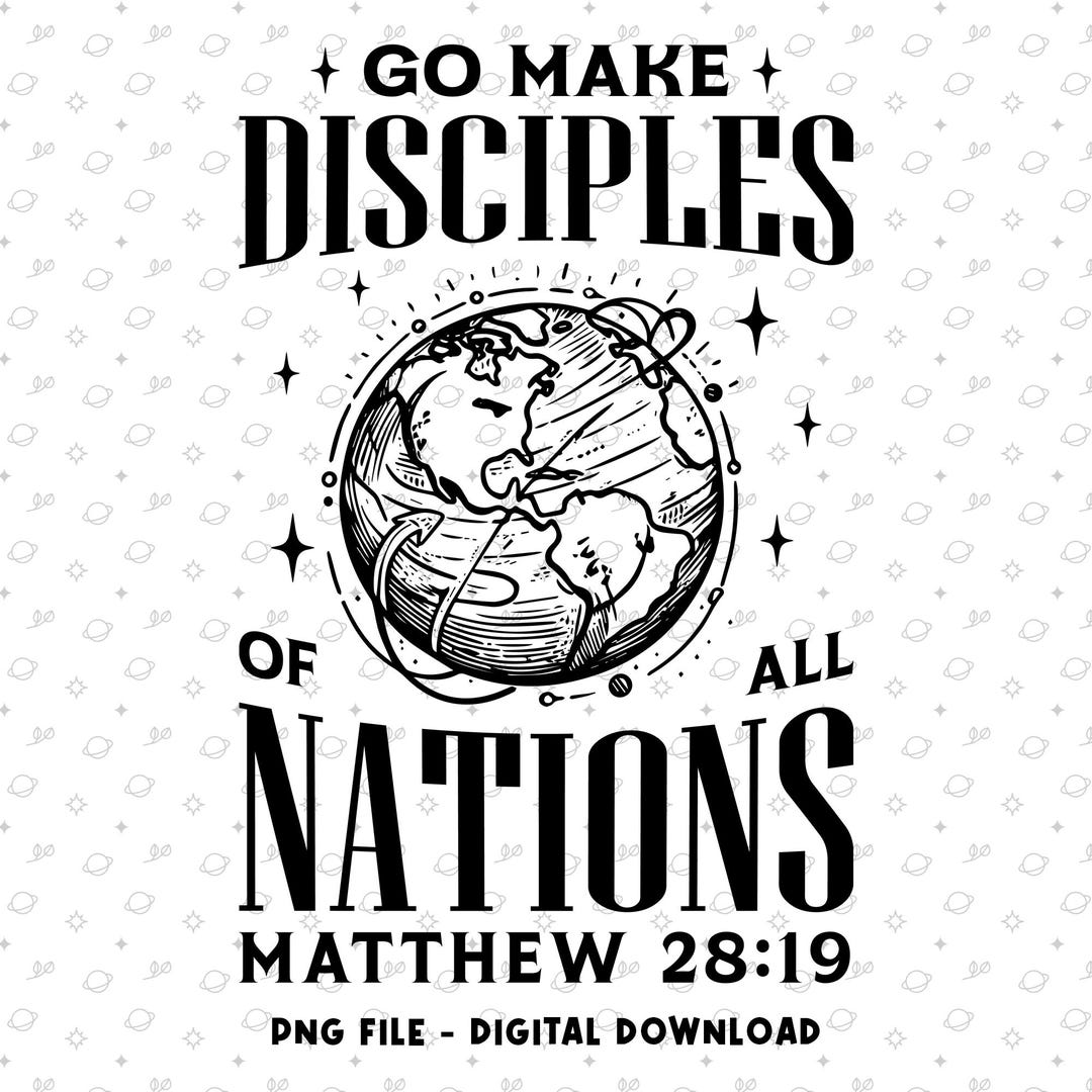 Go Make Disciples Design Svg, Jesus Loves You Png, Vintage Men Bible ...