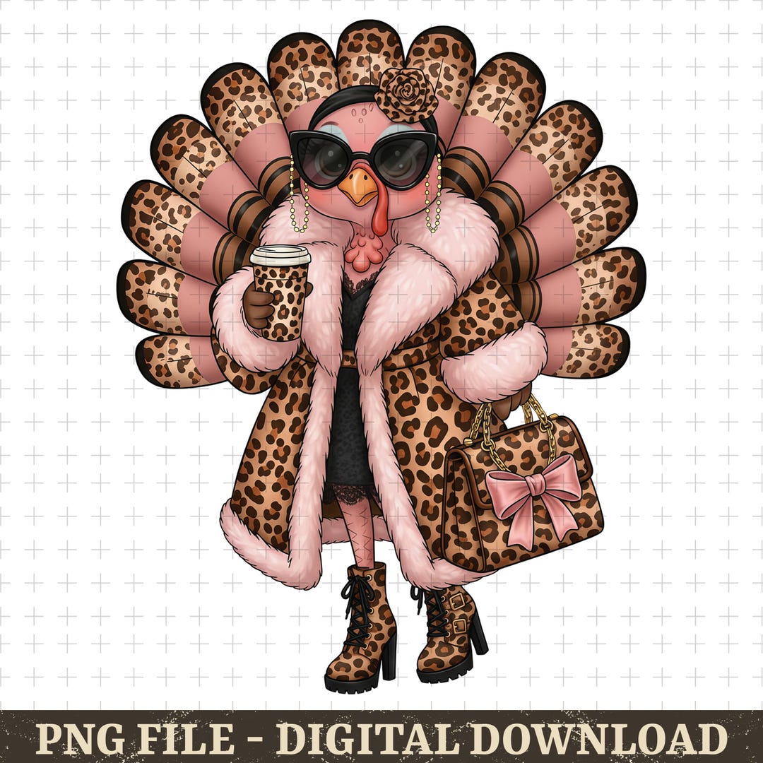 Boujee Turkey Png, Thanksgiving Png, Turkey Season Png, Fall Quilt PNG ...