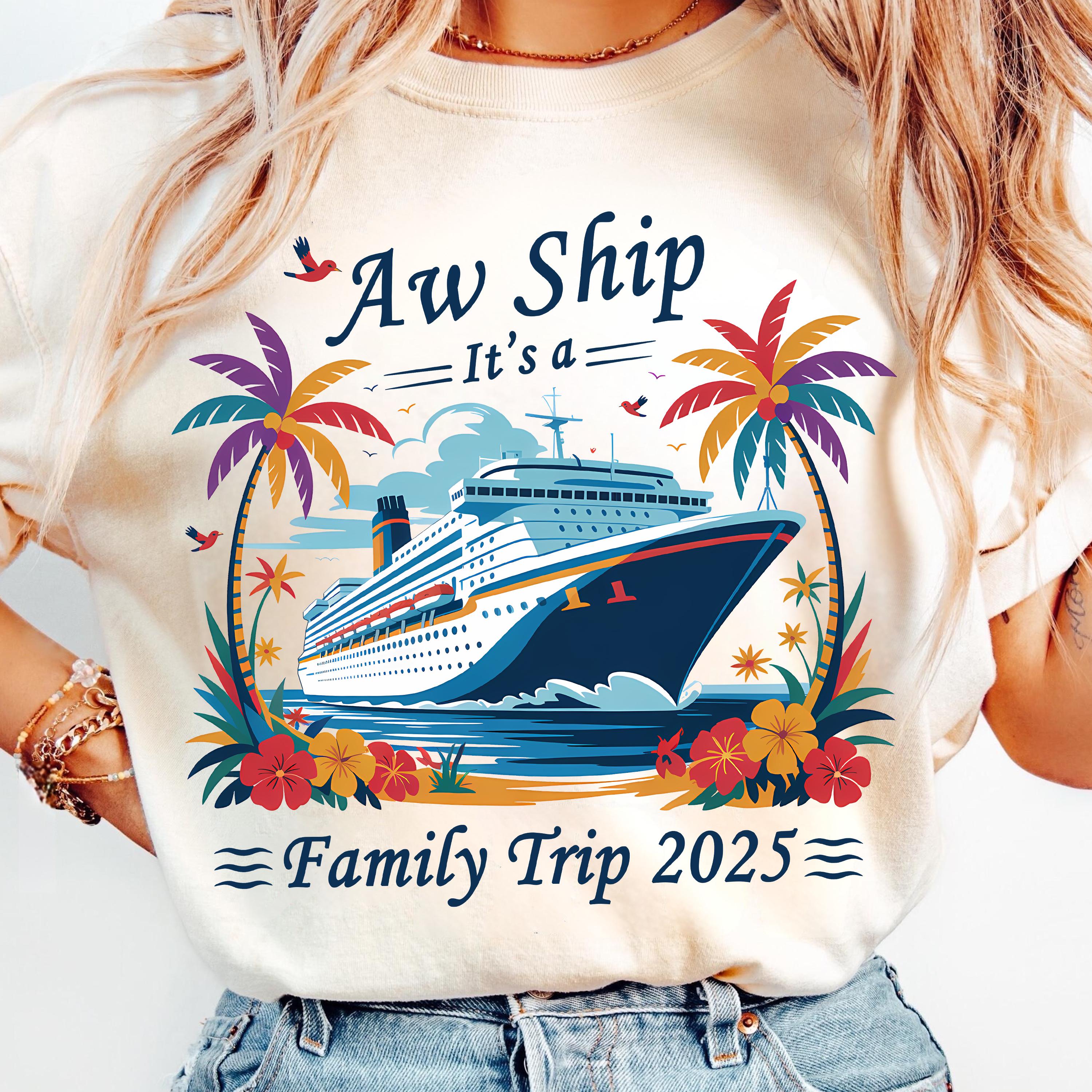 Aw Ship Family Trip 2025 Png, 2025 Family Matching Cruise Trip Png ...
