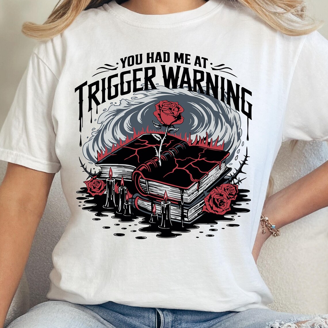 You Had Me at Trigger Warning Svg Png, Bad Book Club Shirts Design ...