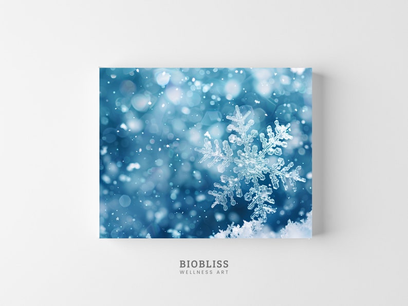 Snowflake Falling, Fractal Design, Biophilia Canvas, Ready to Hang - Etsy