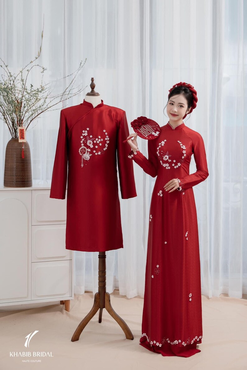 Set Ao Dai Cuoi Ao Dai Handmade,ao Dai Ket Dinh, Set Wedding Dress ...