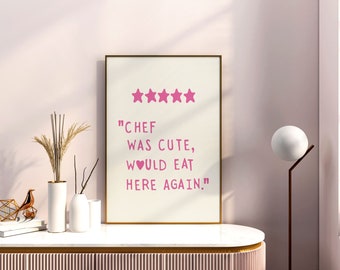 Retro Aesthetic Kitchen Decor Cute Cooking Art Kitchen Wall Art Print ...