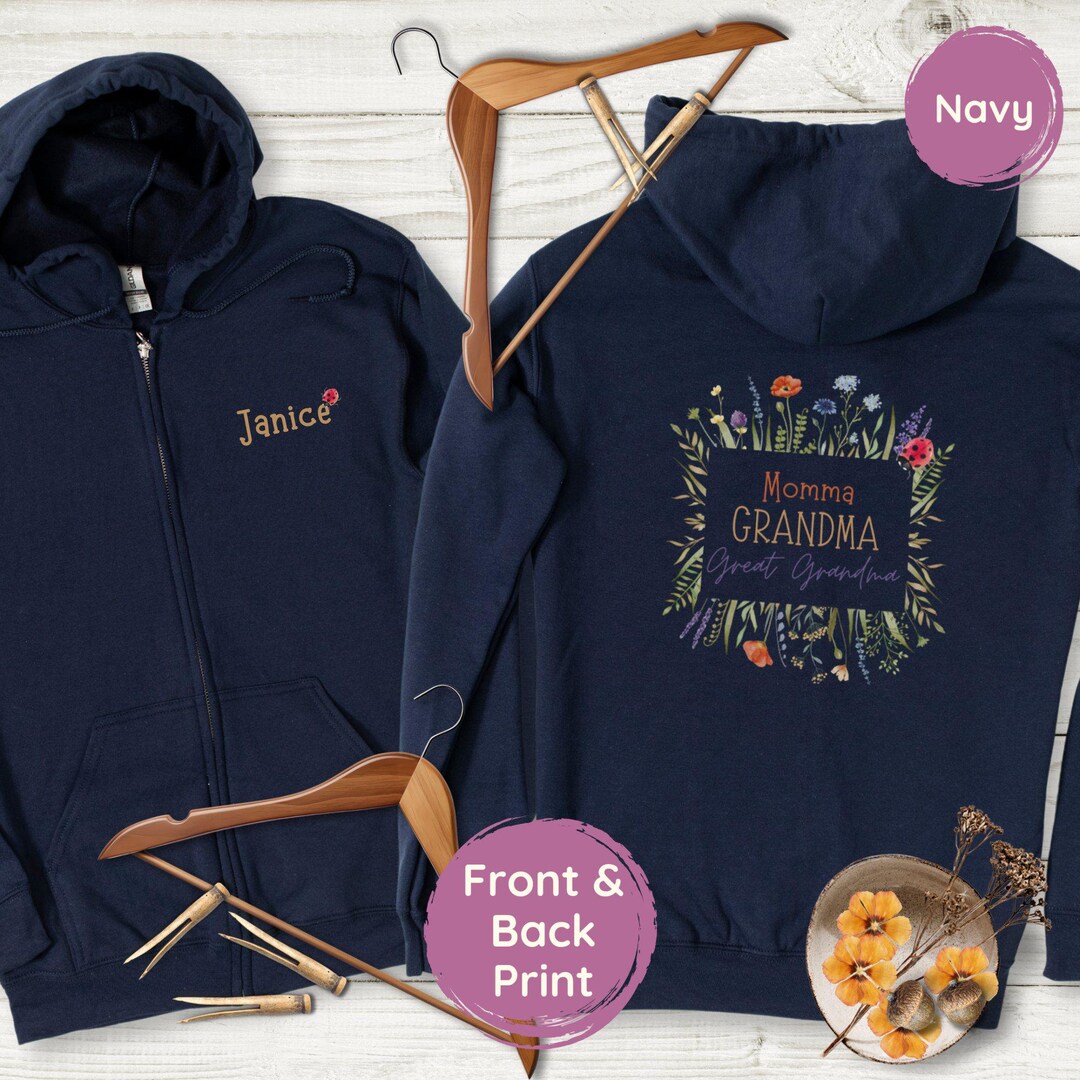 Custom Mom Grandma Great Grandma Hoodie Jacket With Ladybug and ...