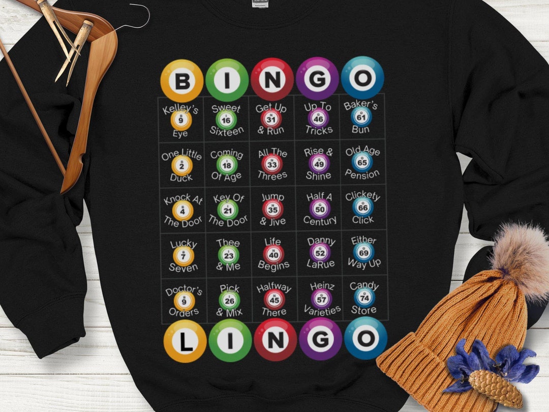 Bingo Lingo Bingo Caller Shirt Featuring Popular Bingo Calls Unique ...