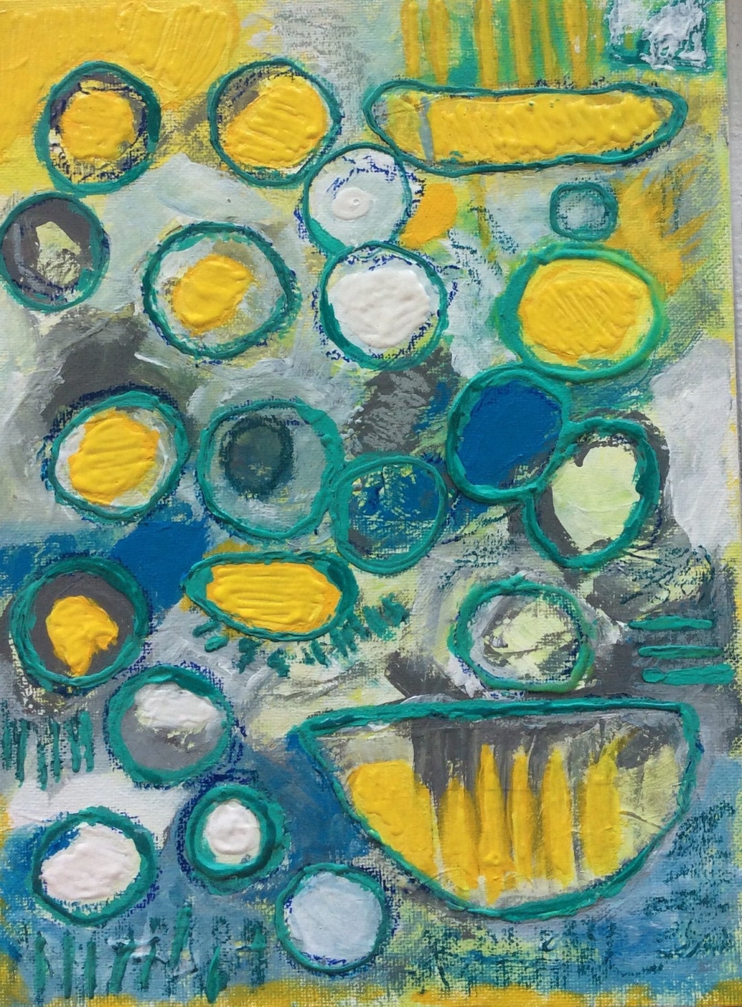 Mixed Media Art, Random Encounters, Original Painting, Outsider Art - Etsy