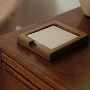 Sticky Note Holder, Handcrafted Wooden Post-it Holder, Post It Desk ...