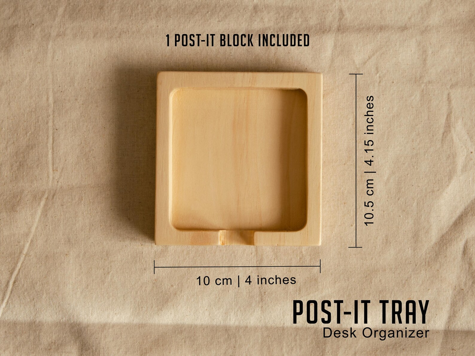 Sticky Note Holder, Handcrafted Wooden Post-it Holder, Post It Desk ...