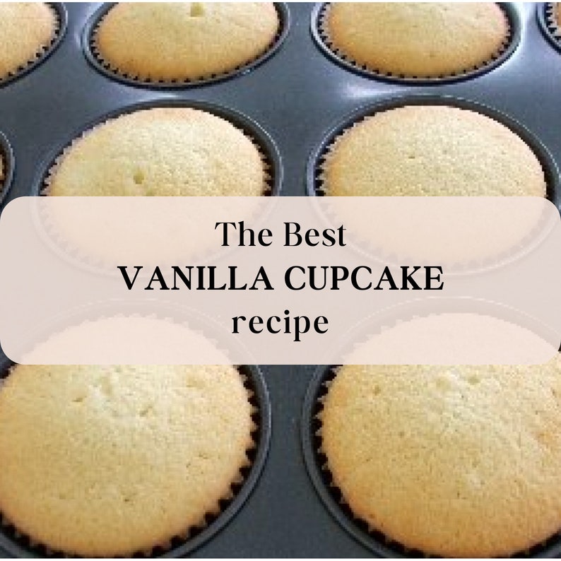 Vanilla Cupcake Recipe, Instant Download, Printable Instructions, Easy Cupcake Recipe - Etsy
