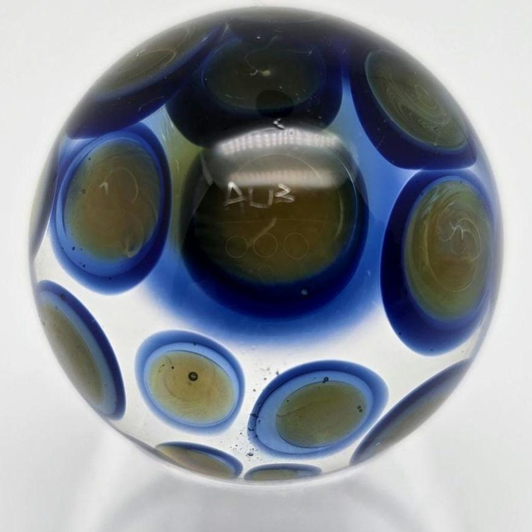 29.54mm Marble, Borosilicate Signed ALB Byrd's Art Glass Alien Egg - Etsy