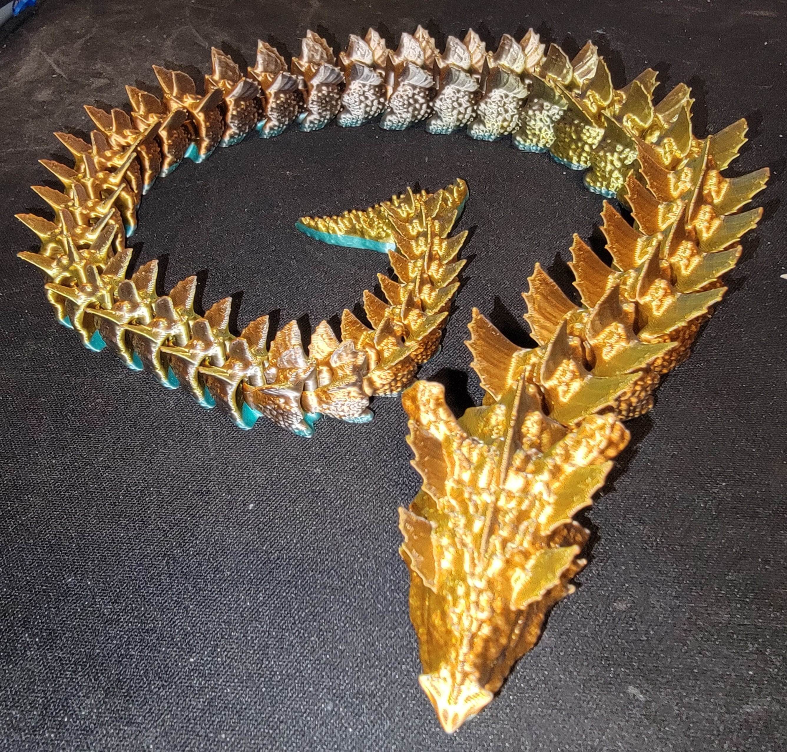 Aquatic Dragon Fidget Toy 3D Printed Fidget Fun articulated ...