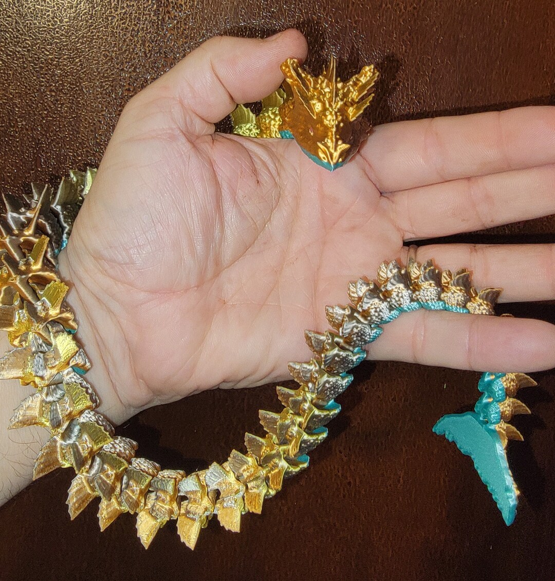 Aquatic Dragon Fidget Toy - 3D Printed Fidget Fun (articulated ...