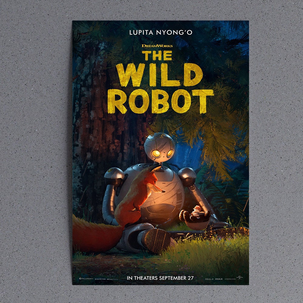 The Wild Robot Movie Poster Film Fan Collectibles Canvas Home Decor ...