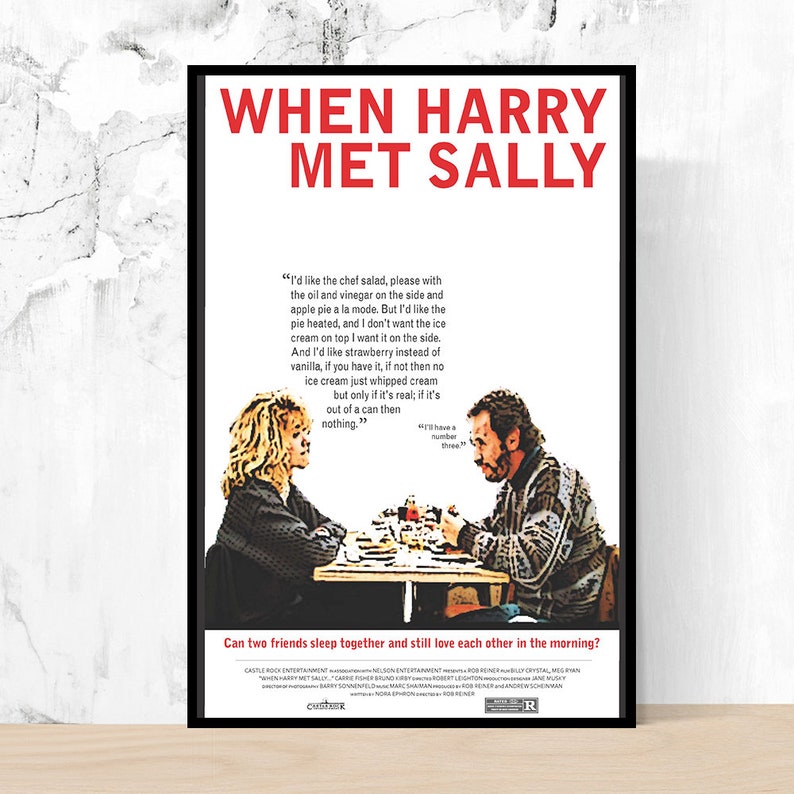 When Harry Met Sally Movie Poster Film Fan Collectibles Canvas Home ...