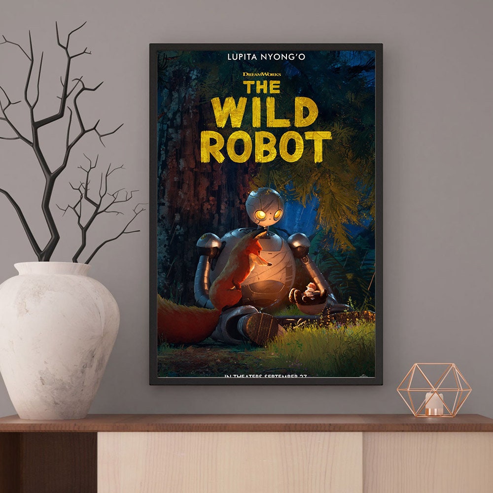 The Wild Robot Movie Poster Film Fan Collectibles Canvas Home Decor ...