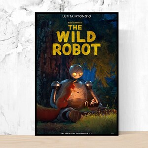 The Wild Robot Movie Poster Film Fan Collectibles Canvas Home Decor ...
