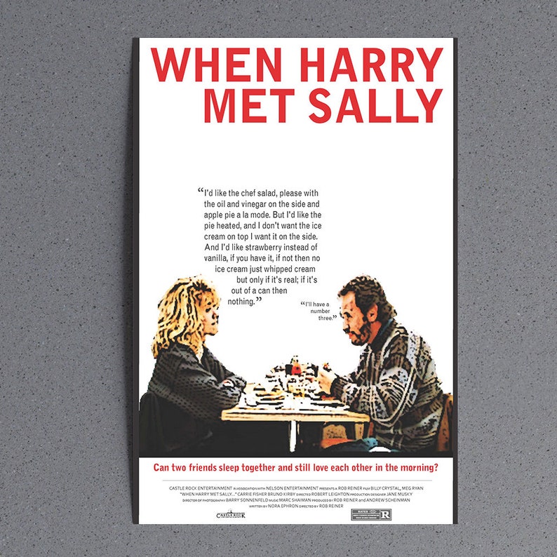 When Harry Met Sally Movie Poster Film Fan Collectibles Canvas Home ...