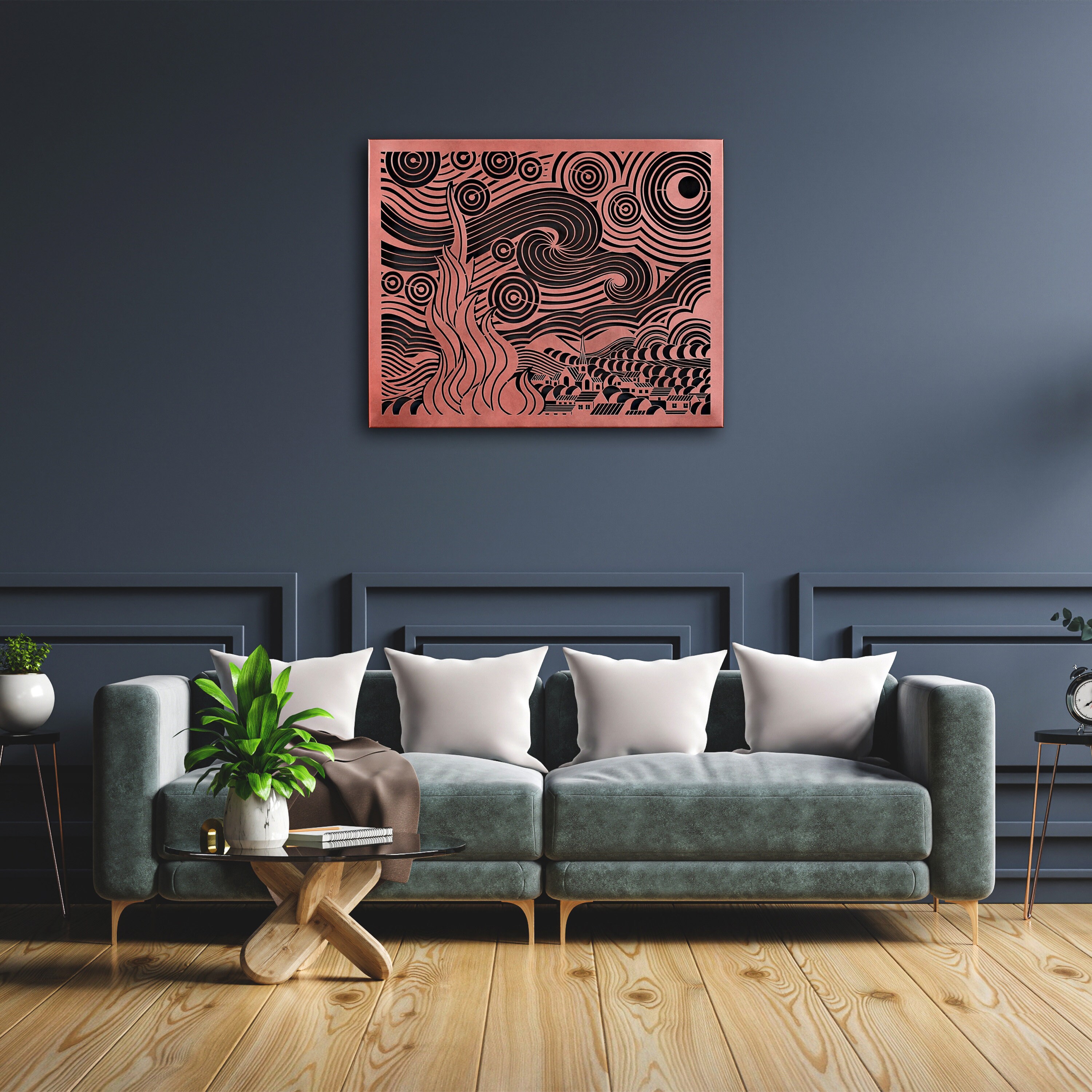 Van Gogh the Starry Night Metal Wall Art Unique Home Decoration Gift ...