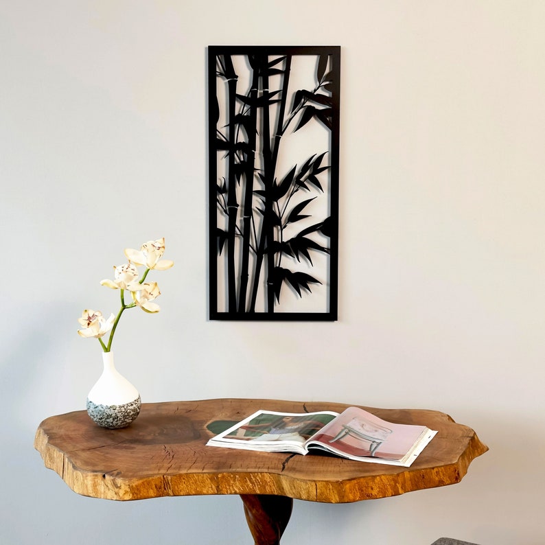 Bamboo Tree Metal Wall Art Tropical Boho Home Office Decor Gift - Etsy