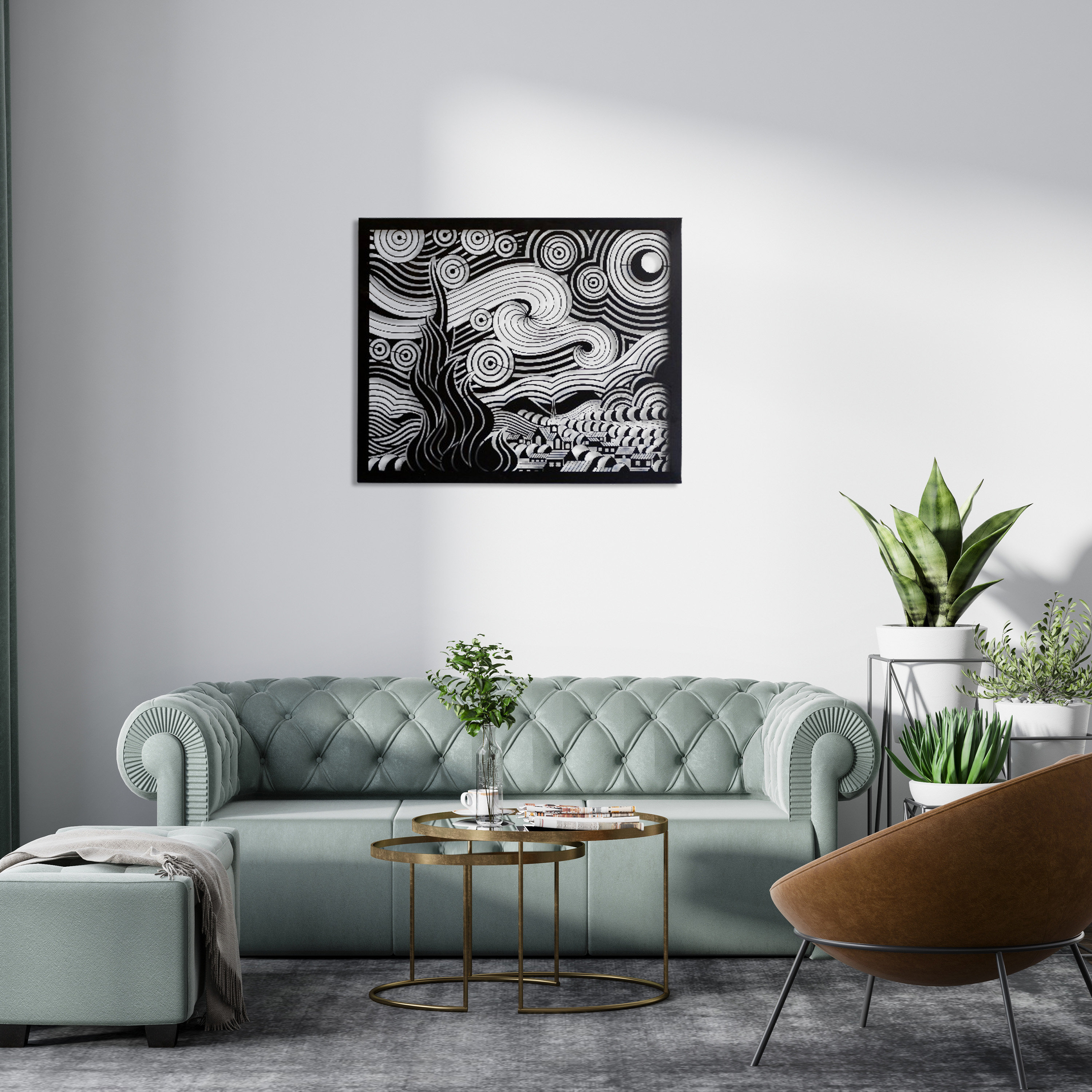 Van Gogh the Starry Night Metal Wall Art Unique Home Decoration Gift ...