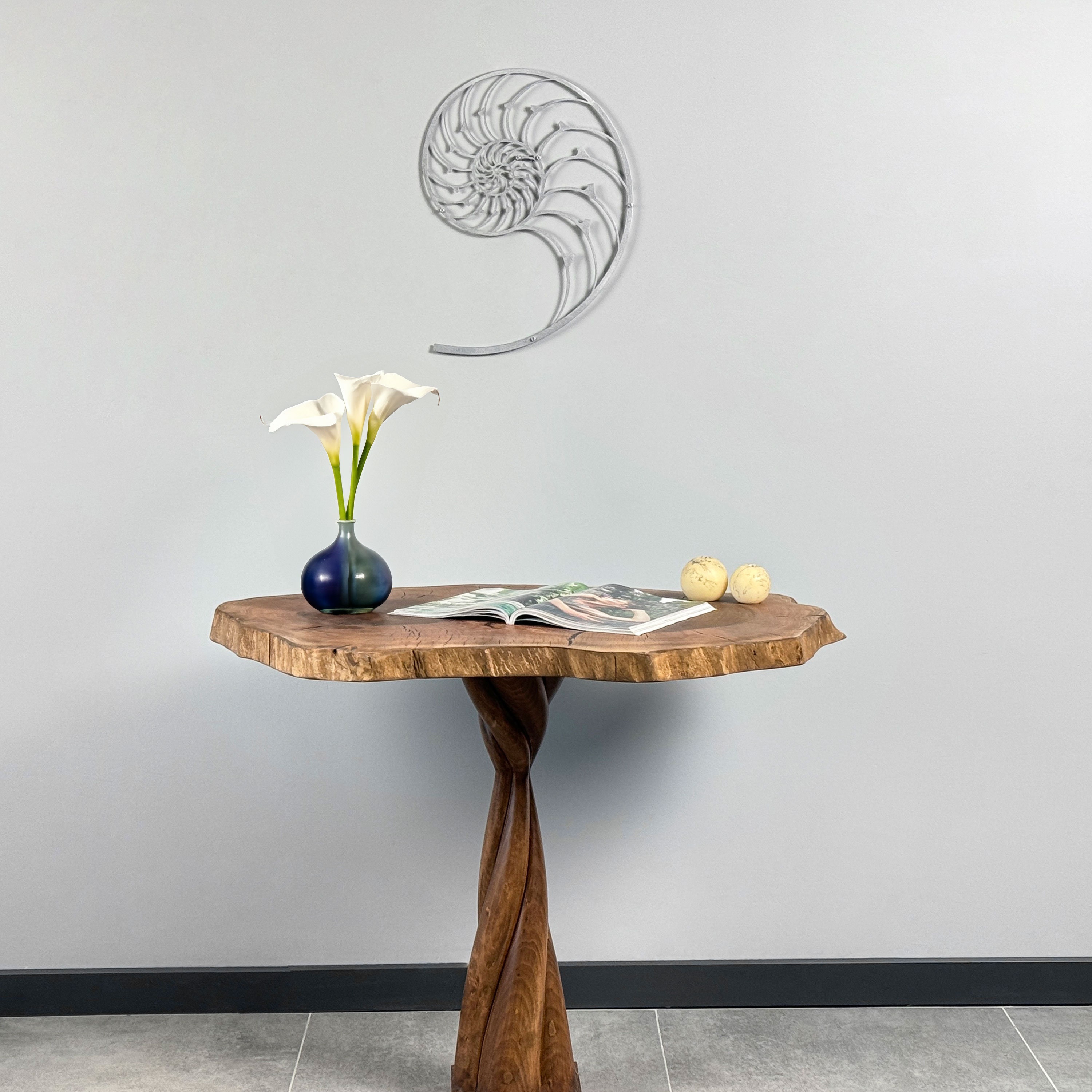 Golden Ratio Fibonacci Spiral Metal Wall Decor Nautilus Shell Art Home ...