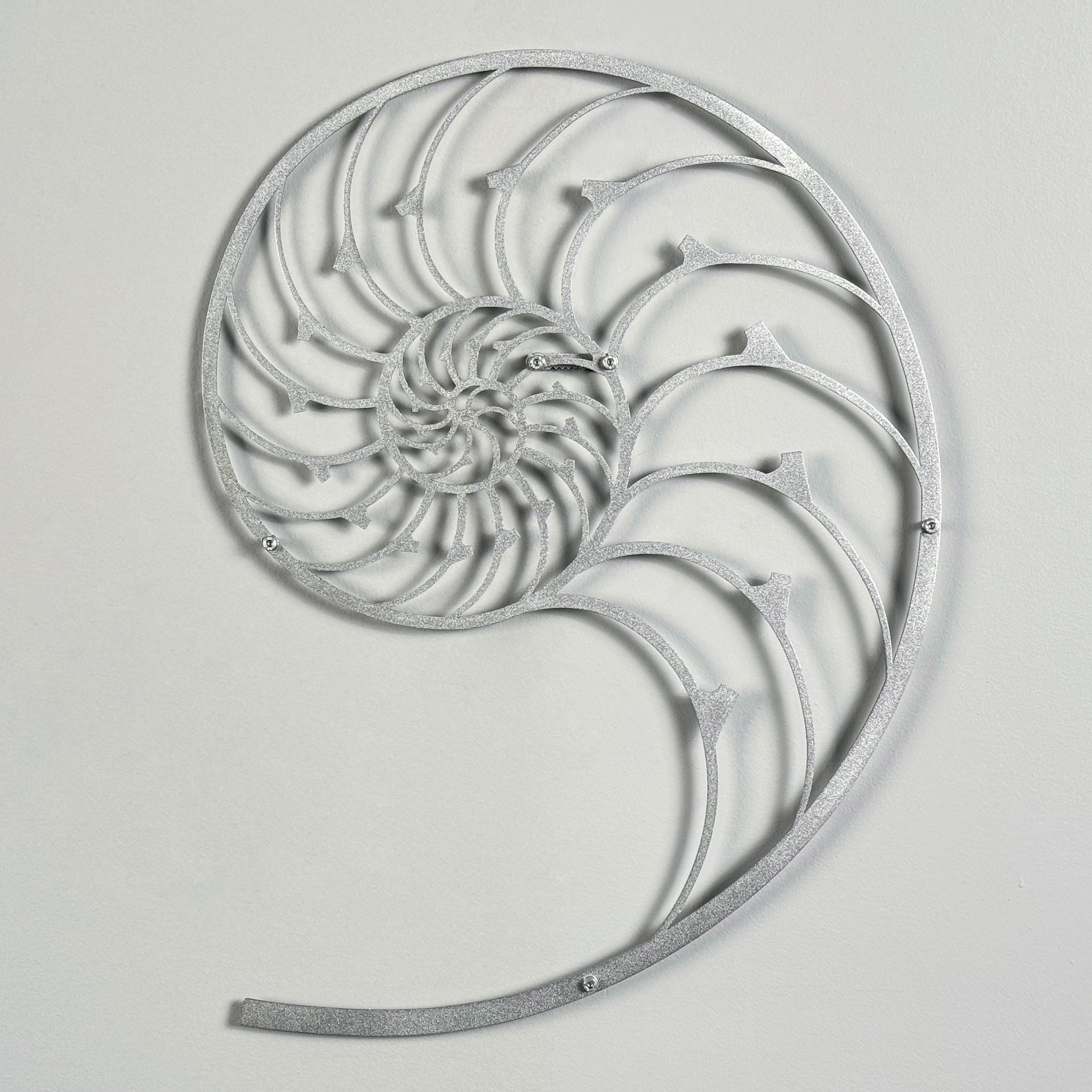 Golden Ratio Fibonacci Spiral Metal Wall Decor Nautilus Shell Art Home ...
