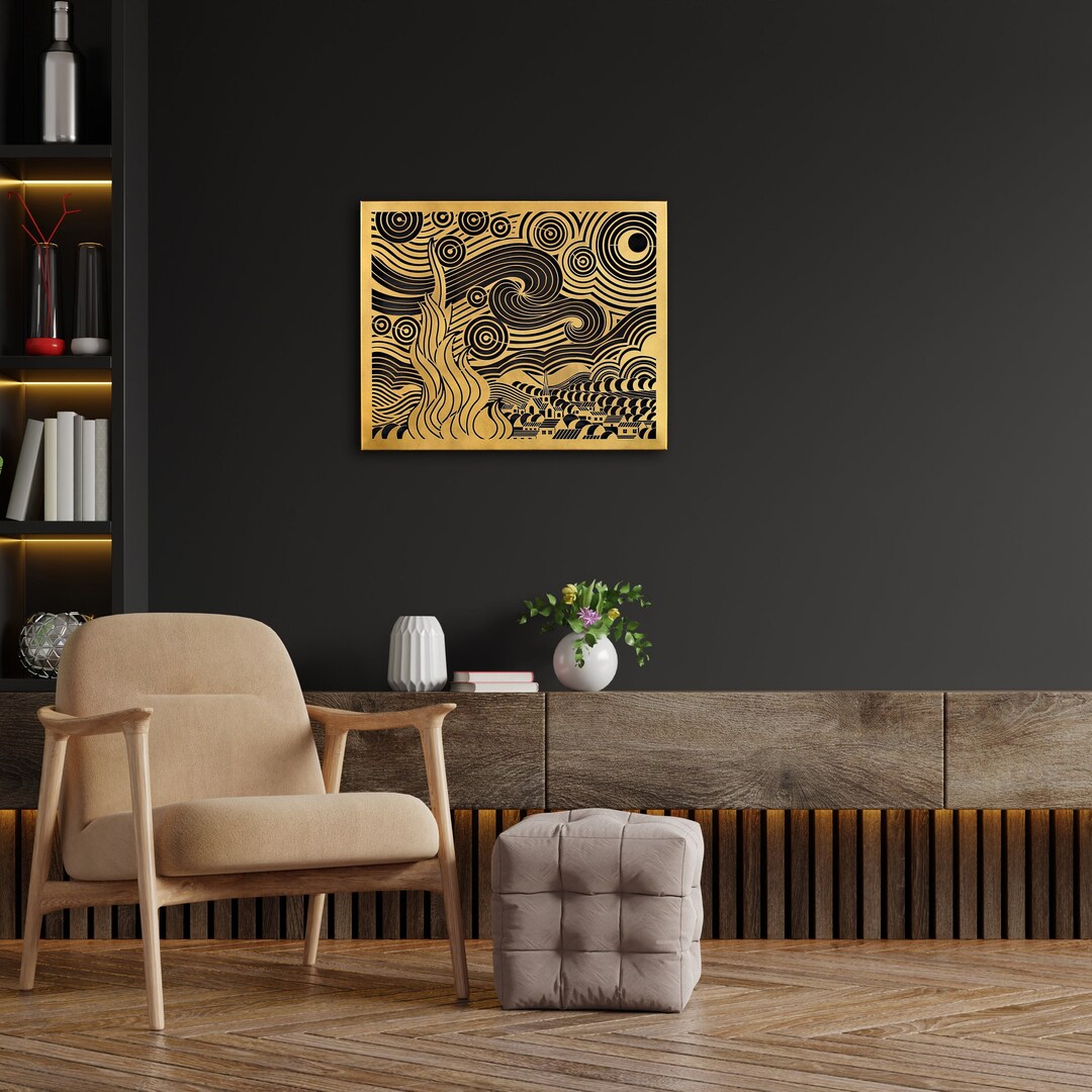 Van Gogh the Starry Night Metal Wall Art Unique Home Decoration Gift ...