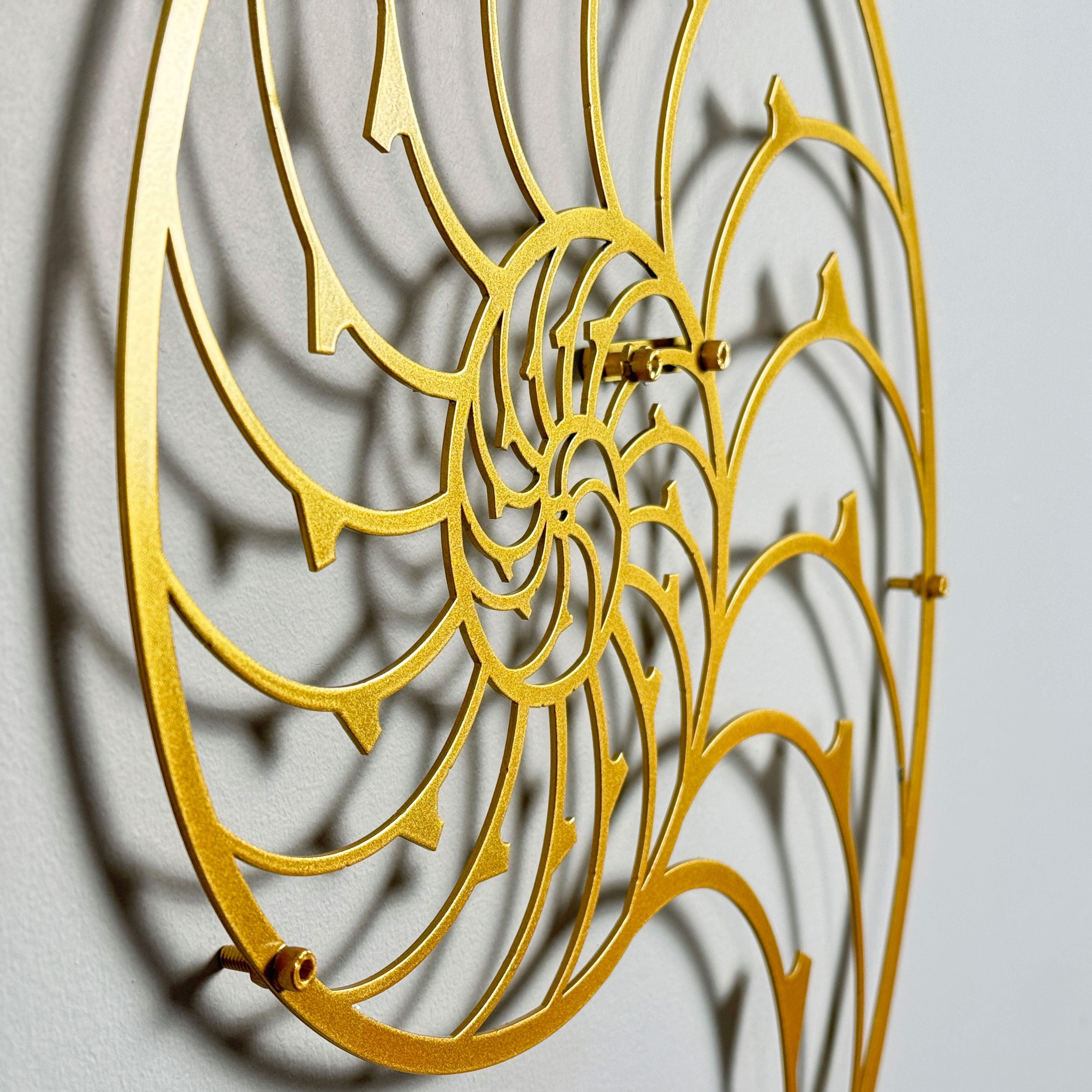 Golden Ratio Fibonacci Spiral Metal Wall Decor Nautilus Shell Art Home ...