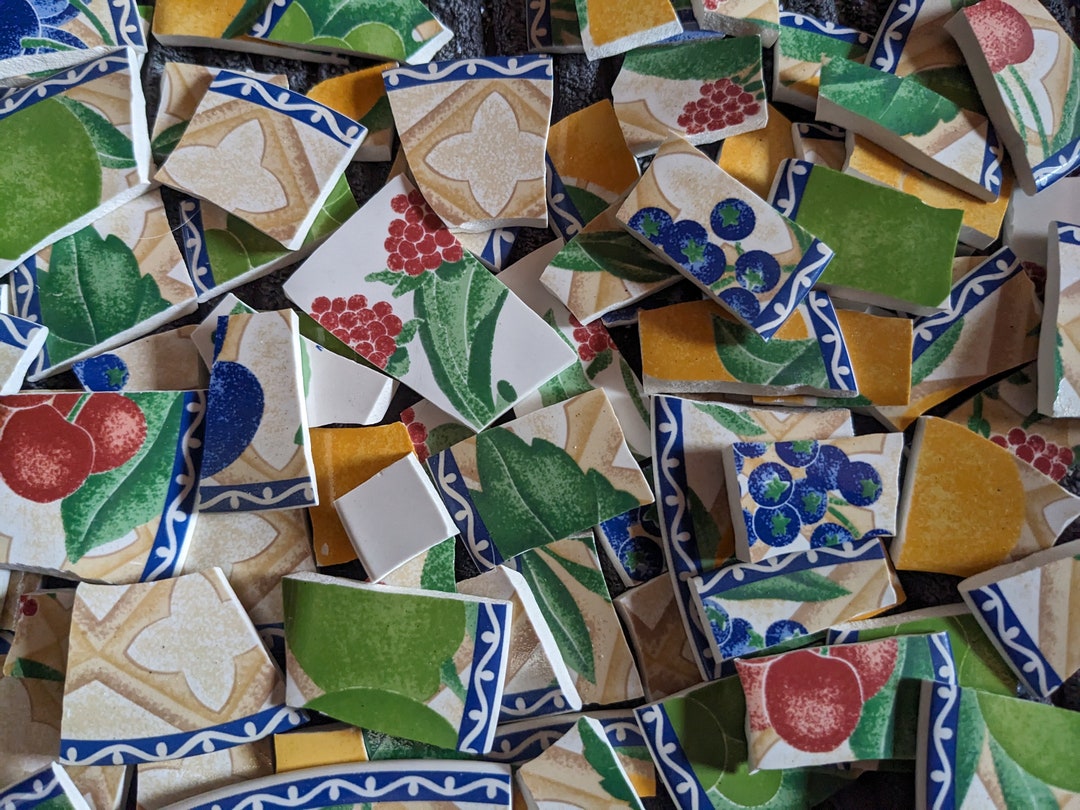 Mosaic Tiles 90s Fruit Pieces Sakura Colorful Retro Grapes - Etsy