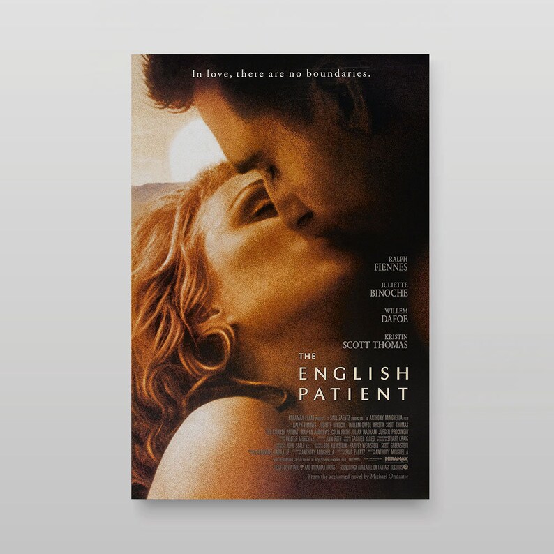 The English Patient Movie Poster, Wall Art, Classic Film Poster, Canvas ...