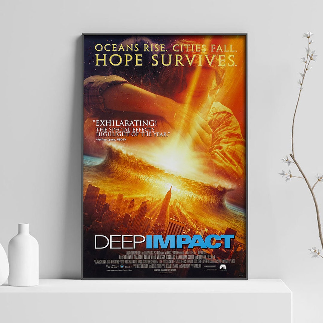 Deep Impact Movie Poster, Wall Art, Classic Film Poster, Canvas Print ...