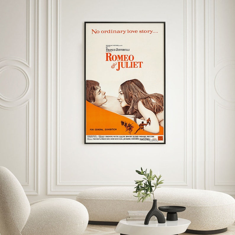Romeo and Juliet Movie Poster, Wall Art, Classic Film Poster, Canvas ...