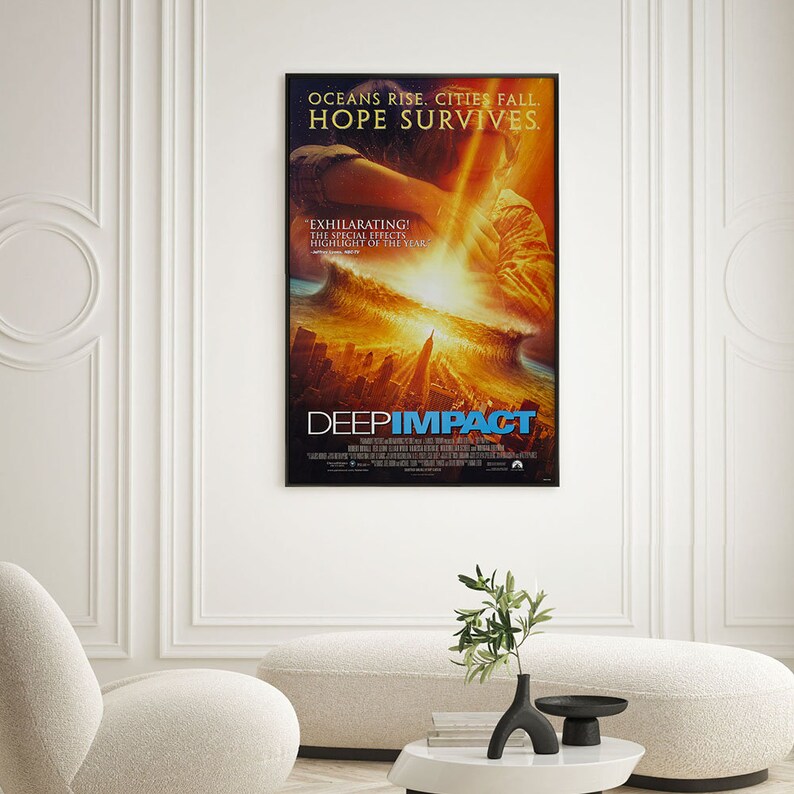 Deep Impact Movie Poster, Wall Art, Classic Film Poster, Canvas Print ...