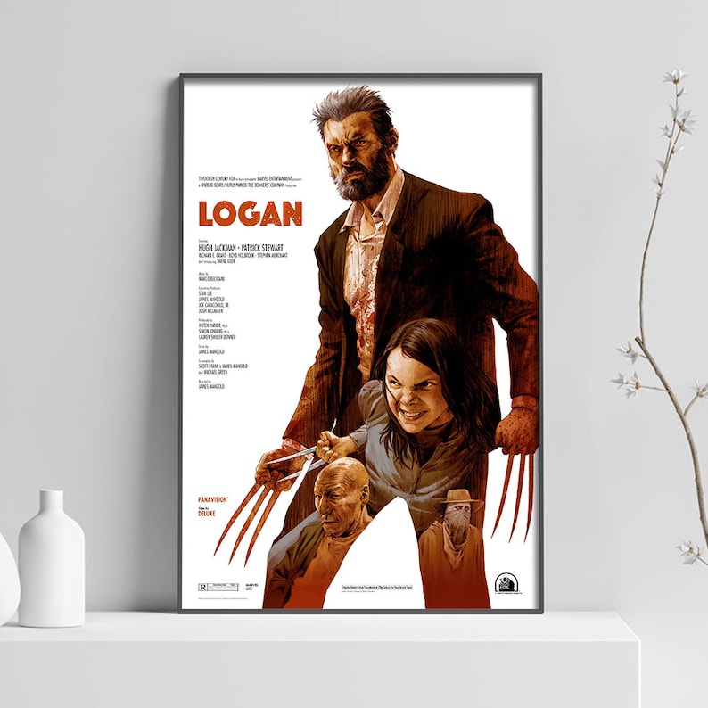 Logan Movie Poster, Wall Art, Classic Film Poster, Canvas Print, Home ...