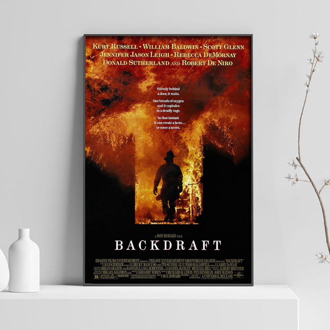 Backdraft Movie Poster, Wall Art, Classic Film Poster, Canvas Print ...