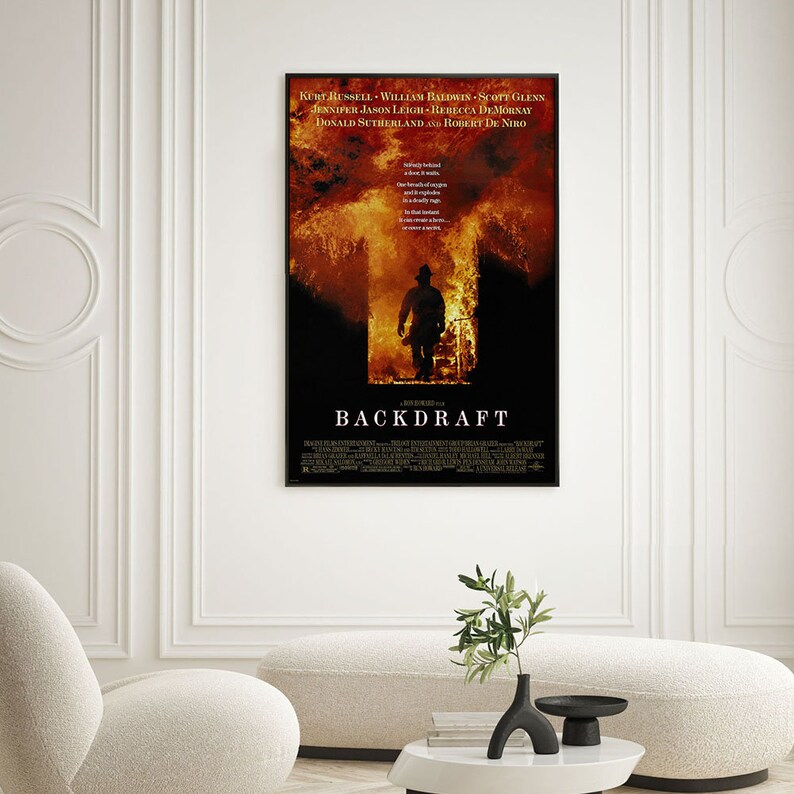 Backdraft Movie Poster, Wall Art, Classic Film Poster, Canvas Print ...