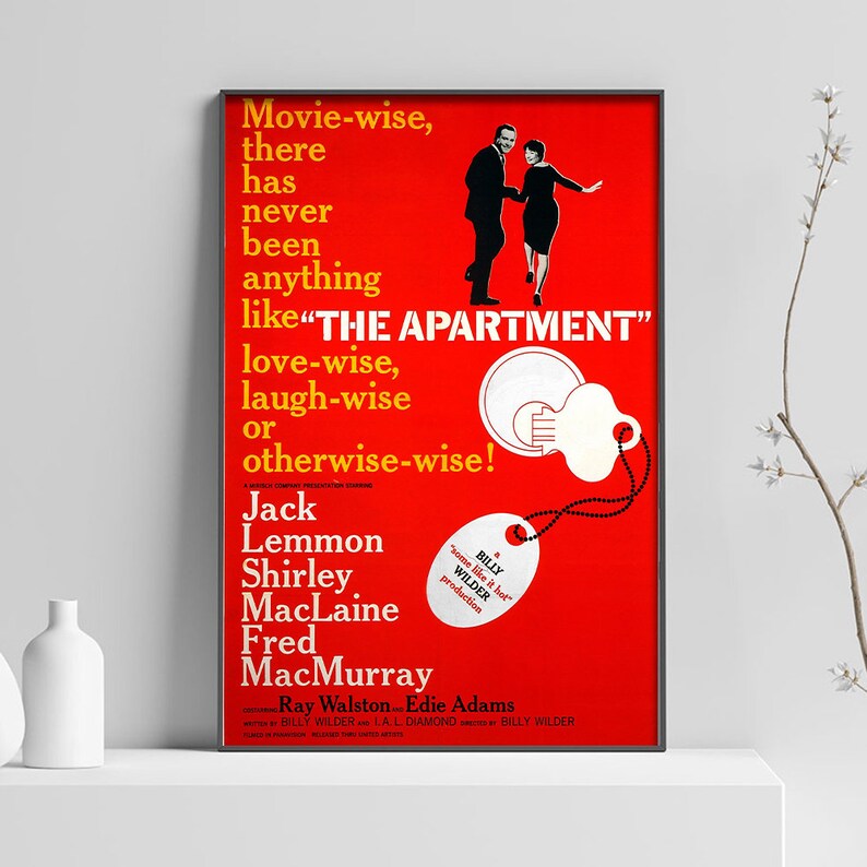 The Apartment Movie Poster, Wall Art, Classic Film Poster, Canvas Print ...
