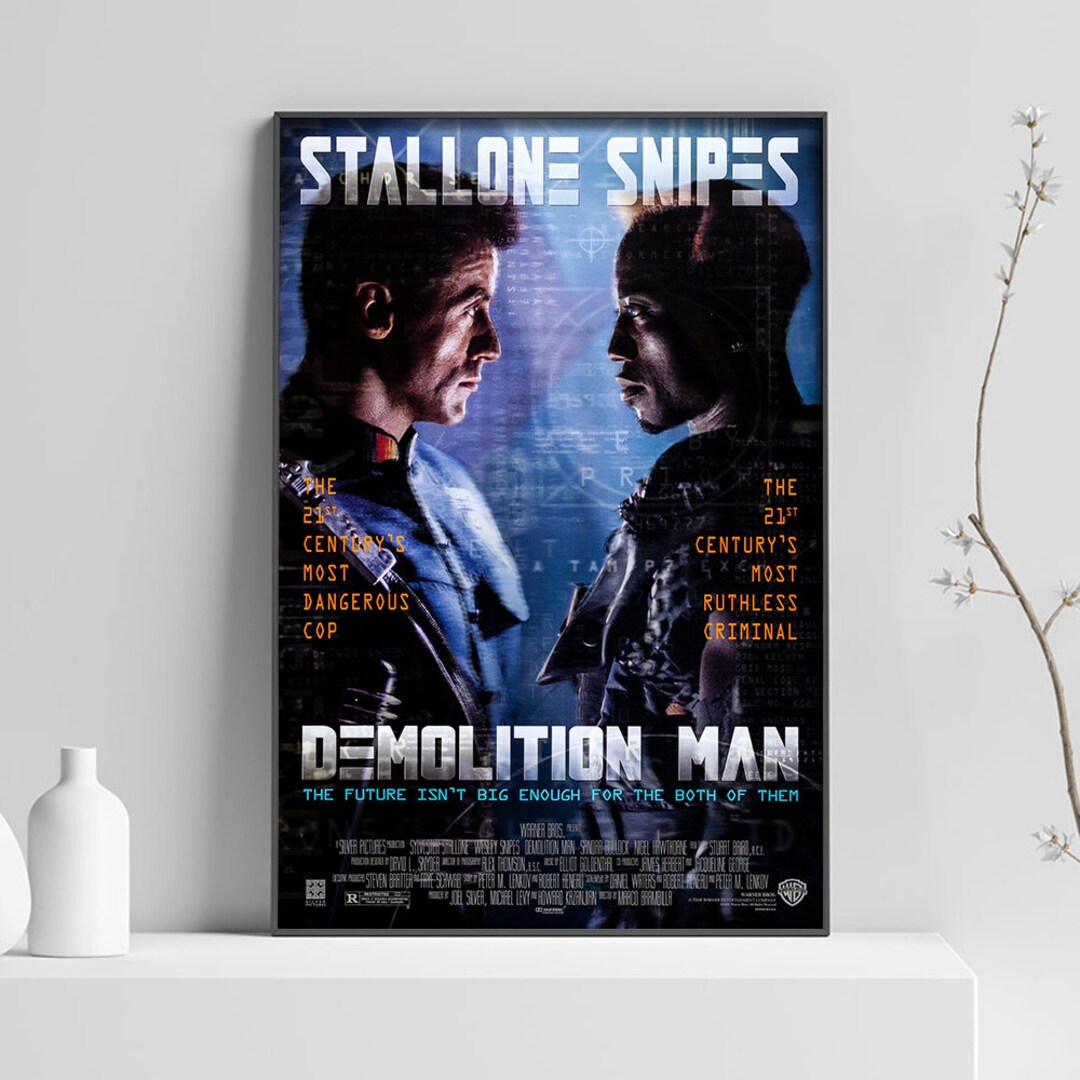 Demolition Man Film Poster, Movie Poster, Wall Art, Classic Film Poster ...