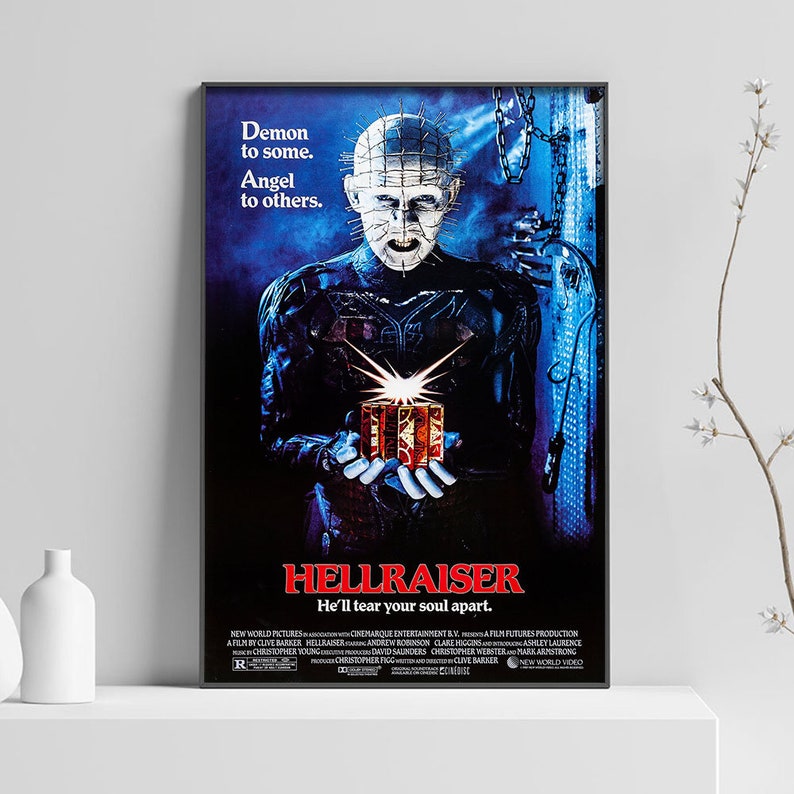 Hellraiser Movie Poster, Wall Art, Classic Film Poster, Canvas Print ...