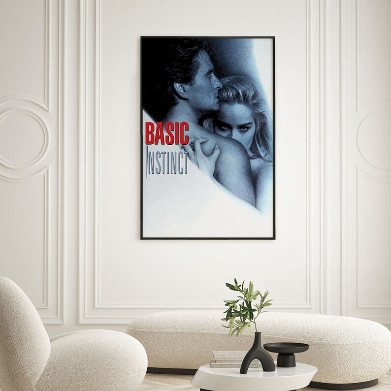 Basic Instinct Movie Poster, Wall Art, Classic Film Poster, Canvas Print, Home Decor, Unframed ...