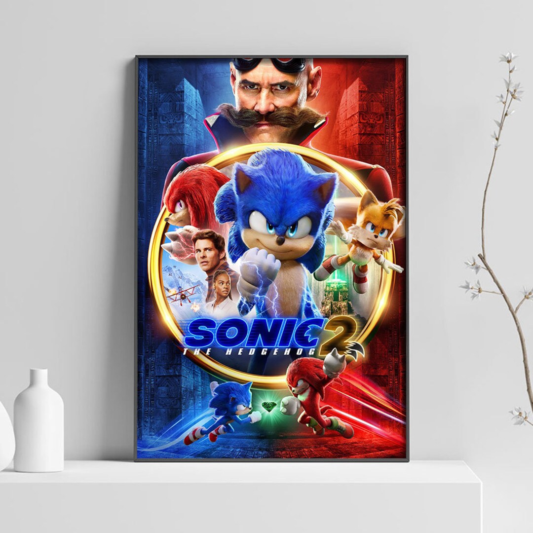 Sonic the Hedgehog 2 Movie Poster, Wall Art, Classic Film Poster ...