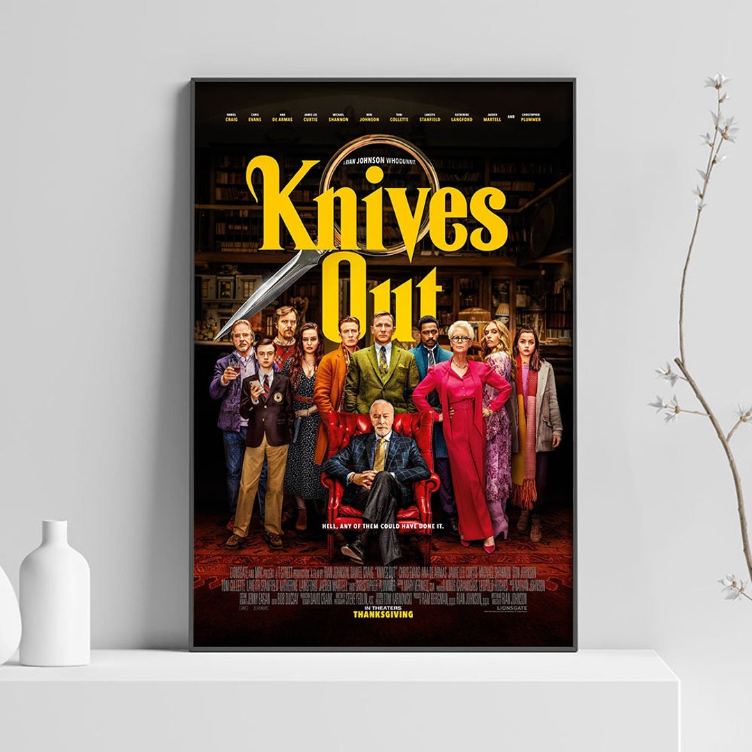 Knives Out Movie Poster, Wall Art, Classic Film Poster, Canvas Print ...