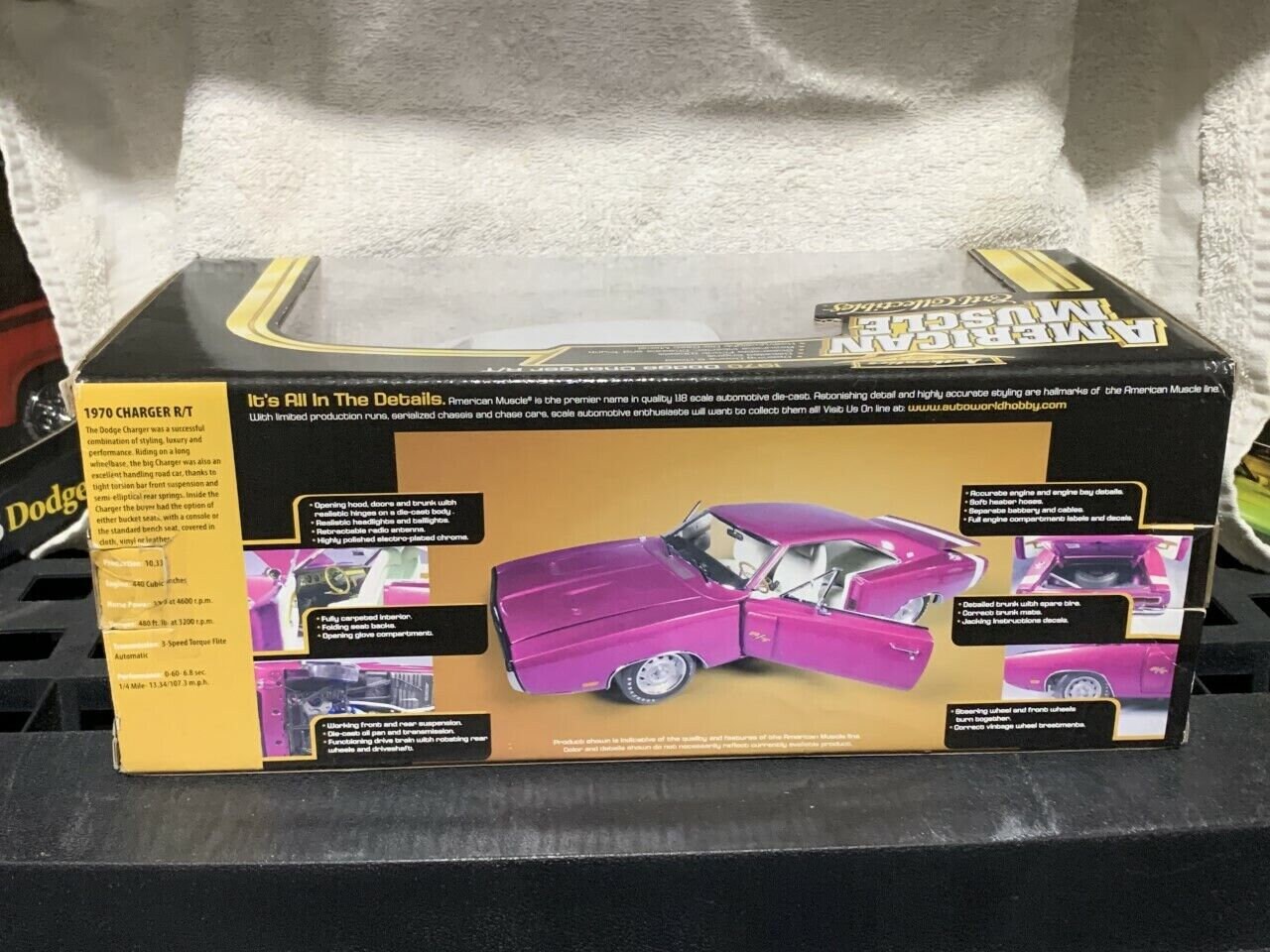 1970 Dodge Charger "r/t 440 CID Engine" Red/black C-stripe 1/750 World ...