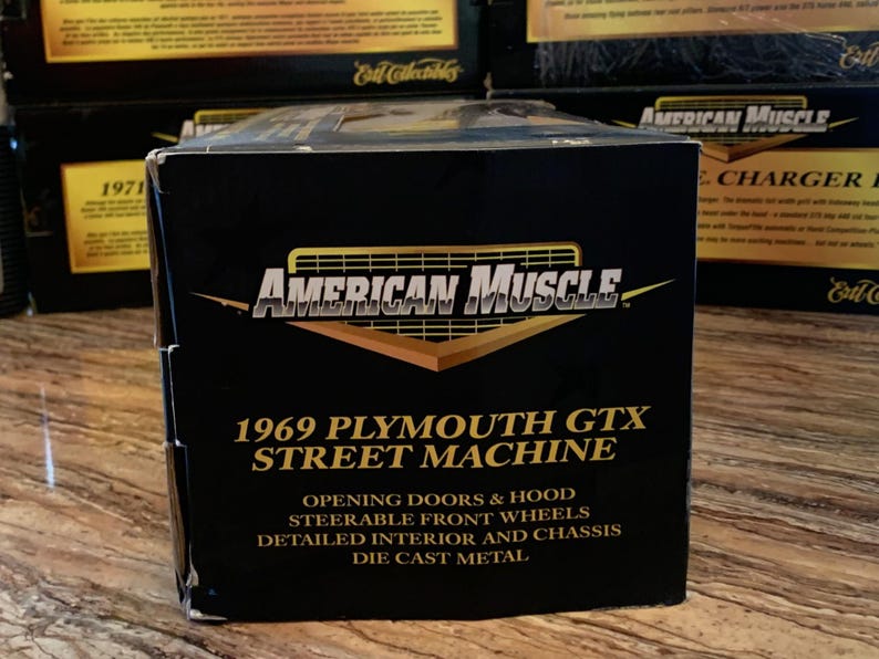 1969 Plymouth GTX 426 Hemi Street Machine Gold/black 1/18 LE ERTL Item ...
