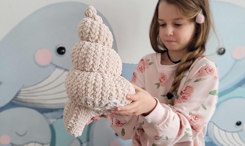 Personalized Ocean Pillow, Nautical Decor, Crochet Shell, Seashell ...